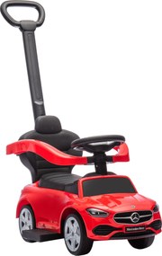 AIYAPLAY Odrážedlo s tlačnou tyčí 2 v 1 odrážedlo s odnímatelnou rukojetí, bezpečnostní zábradlím, úložným prostorem, klaksonem a volantem 370-441V00…