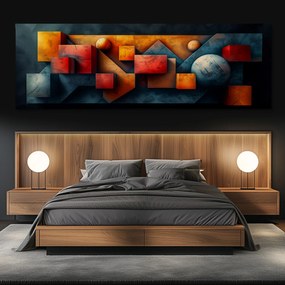 Obraz na plátně - Morseovy kvádry FeelHappy.cz Velikost obrazu: 240 x 80 cm