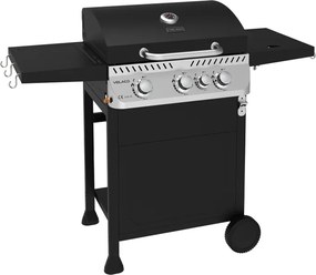 Velaco Plynový BBQ gril s boční plotýnkou, poličkou a krycí plachtou - APOLLO-B, 3+1 hořák