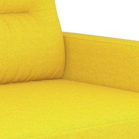 Petromila 3dílná sedací souprava s poduškami světle žlutá textil
