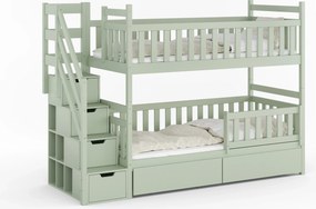 Rkids | Patrová postel se schůdky Rino 90x180 Šalvěj