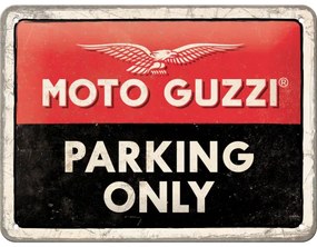 Postershop Plechová cedule: Moto Guzzi Parking Only - 20x15 cm