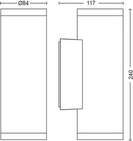 PH 17463/30/P7 HUE Appear SVÍTIDLO VENKOVNÍ NÁSTĚNNÉ LED RGBW 2x8W 1200lm IP44, černá - PHILIPS HUE (915005842801)