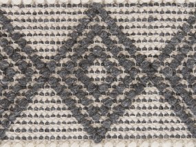 Vlněný koberec 200 x 200 cm světle béžový/šedý DAVUTLAR Beliani