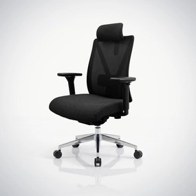 Ergonomická otočná kancelářská židle s síťovaným opěradlem, černá: VECTOR
