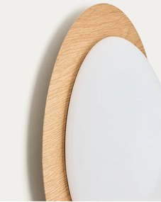 Kovové LED nástěnné svítidlo v přírodní barvě ø 40 cm Novae – Kave Home