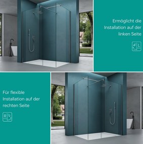 design sprchová zástěna WALK-IN BREMEN - CHROM Double