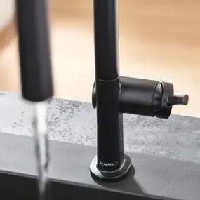 Hansgrohe - Dřezová baterie Talis s výsuvnou koncovkou, matná černá
