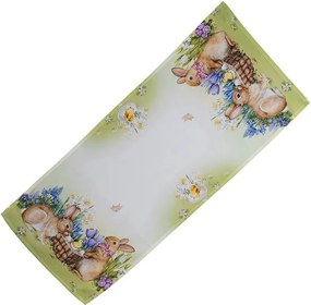 Velikonoční ubrus Zajíčci s kuřátkem 40 × 90 cm
