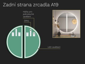 Atypické zrcadlo s LED osvětlením A19 S