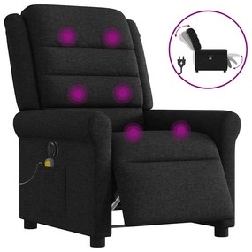 Elektrické masážní polohovací křeslo černé textil 3303306