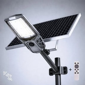 LED Stm. poul. lampa se senz. a solár. pan. KOBRA 400W/24000 mAh IP65 antr. + DO