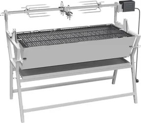 CATTARA Gril PIGLET na dřevěné uhlí / Elektrický rožeň 230V / Rošt 102