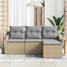 Set pohovek 4 ks Béžová polyratan 3346670