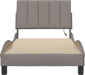 Rám postele bez matrací Hanko taupe 90x200 cm textil 3310437