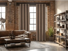 Zatemňovací závěs DUNES VELVET 140x250 cm, béžovohnědý Zavěšení: Kovové kroužky