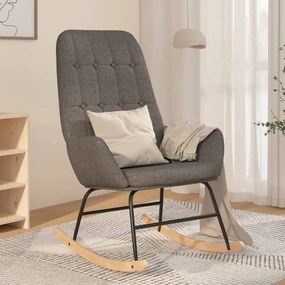 Houpací křeslo světle šedé textil 341253