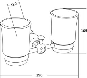 Mexen příslušenství, ESTELA držák na kartáček, chrom, 7011552-00