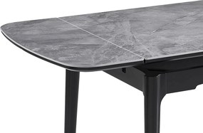 Jídelní rozkládací stůl Sento 120/180 cm keramika šedý mramor/černý