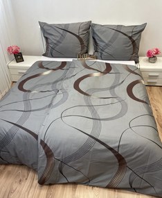 Povlečení bavlněné Gold Ribbon 200x140cm+90x70cm TiaHome