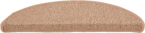Schodové rohože 15 ks 56 x 17 x 3 cm světle hnědé půlkulaté 149851