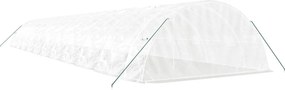 Skleník s ocelovým rámem bílý 110 m² 22 x 5 x 2,3 m 3188103