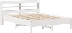 Postel bez matrace bílá 140 x 190 cm masivní borovice 3306901