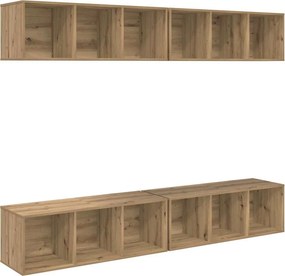 Sestava TV skříněk 4 ks Artisanový dub Kompozitní dřevo 3393536