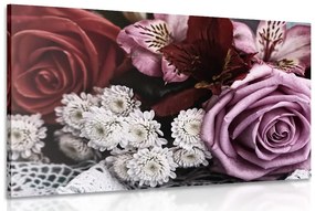 Obraz retro kytice růží