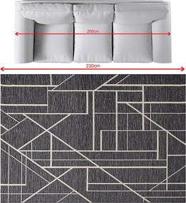 Koberec Velvet beige/petrol blue 160x230cm