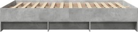 Rám postele betonově šedý 135 x 190 cm kompozitní dřevo 3295691