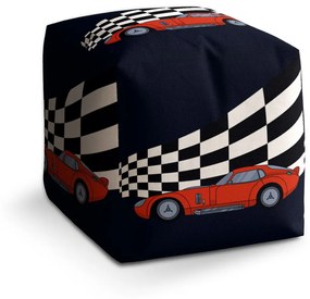 Sablio Taburet Cube Závodní auto: 40x40x40 cm