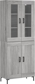 Skříň highboard šedá sonoma 69,5 x 34 x 180 cm kompozitní dřevo 3198343