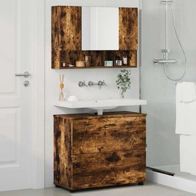 Sada koupelnového nábytku 2 ks Kouřový dub 76,5 x 35 x 64 cm 3393018