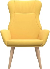 Relaxační křeslo hořčicově žluté textil 341401