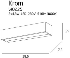 Nástěnné LED svítidlo MAXlight KROM W0225