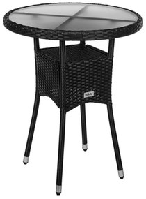 Stilista 90806 STILISTA Zahradní polyratanový stolek, 60 x 75 cm, černý
