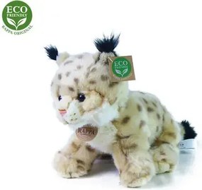 RAPPA Plyšový rys sedící 25 cm / ECO-FRIENDLY / od 0 měsíců