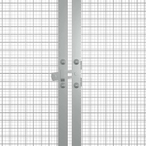 vidaXL Klec pro kuřata 200 x 91 x 100 cm pozinkovaná ocel [171546] Barva: Šedá