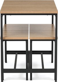 Jídelní set s 2 lavicemi, 110x60x75cm, mdf, dub, AUT-G1175 OAK
