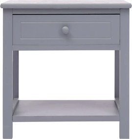 Noční stolky 2 ks šedé 40 x 29 x 42 cm dřevo pavlovnie 284051
