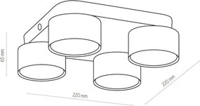 LED Stropní svítidlo SPACE 4xGX53/15W/230V bílá