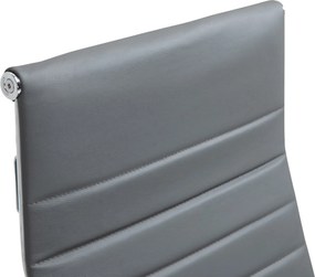 Kancelářská židle Kolumbus pravá kůže – šedá
