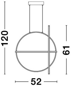 LED lustr Arte 52 černé