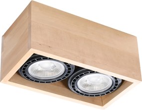 Sollux Lighting Stropní svítidlo QUATRO 2 přírodní dřevo