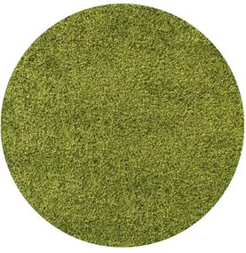 Ayyildiz, Kusový koberec Life Shaggy 1500 green kruh, 80x80 (průměr) kruh, zelená, ložnice