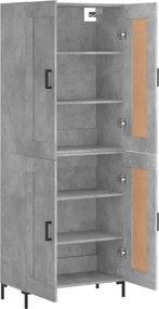 Skříň highboard betonově šedá 69,5x34x180 cm kompozitní dřevo 3199685