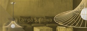 Toolight - Stropní lampa závěsná plochá kulatá 1xE27 APP499-1CP, zlatá, OSW-00612