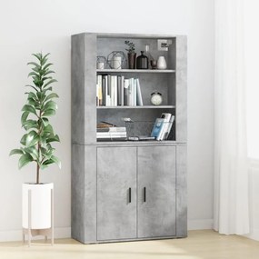 Skříň highboard betonově šedá kompozitní dřevo 3185363