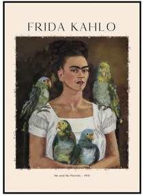 Jen tak z lásky Frida Kahlo - Já a moji papoušci Rozměr plakátu: 40 x 50 cm